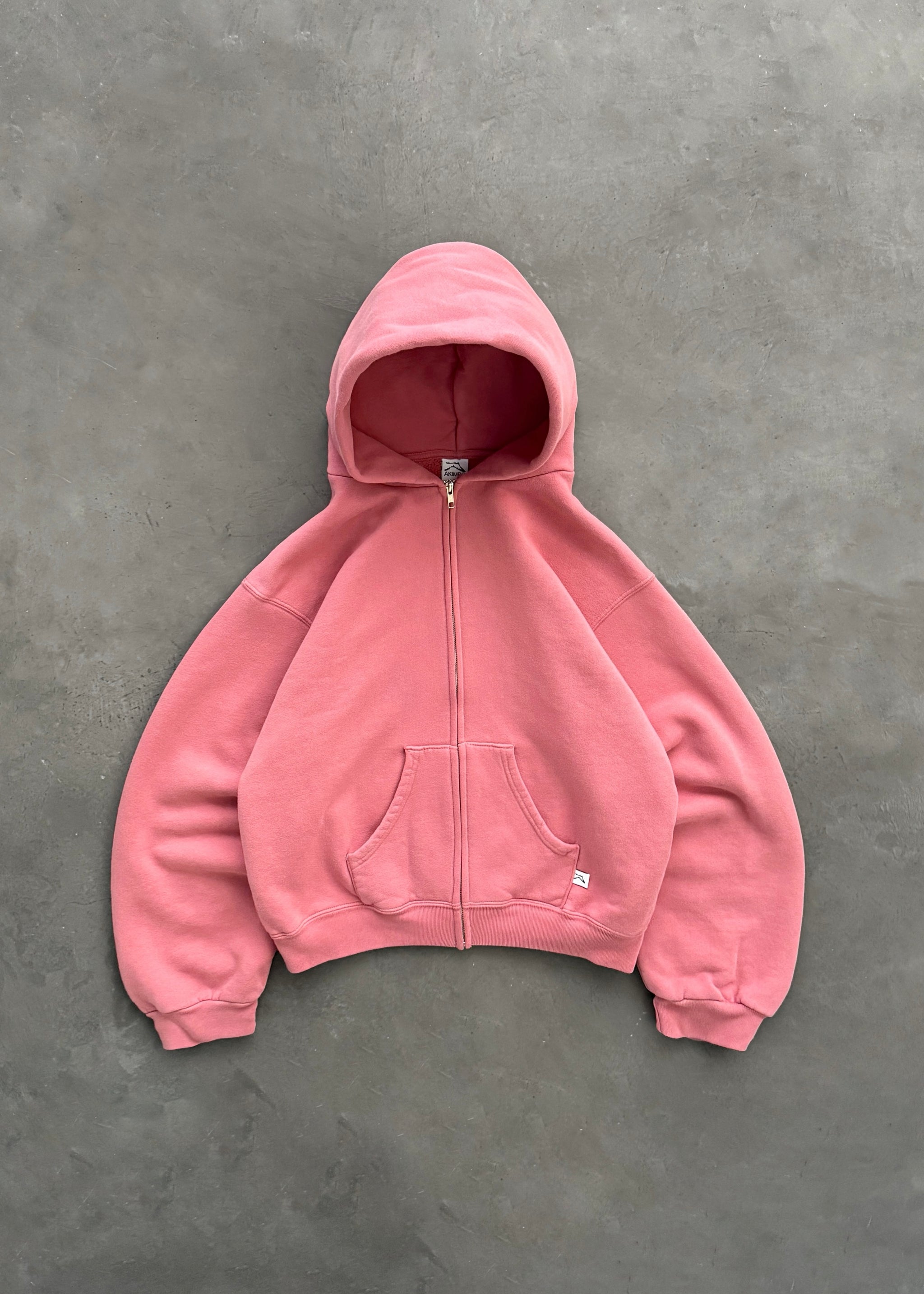ZIP-UP HOODIE - DUSTY ROSE
